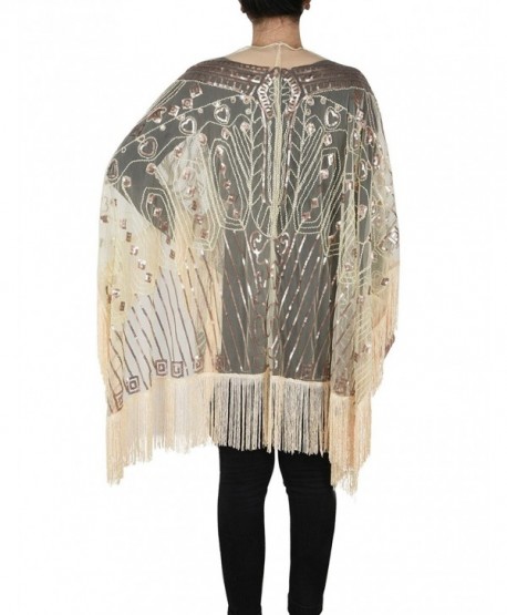 Women's Evening Shawl Wraps 1920s Sequin Beaded Cape With Fringe ... Women's Evening Shawl Wraps 1920s Sequin Beaded Cape With Fringe ...